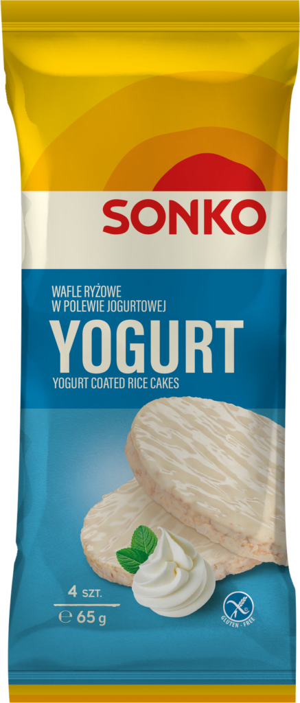 Wafle ryżowe w polewie jogurtowej 65 g - Sonko